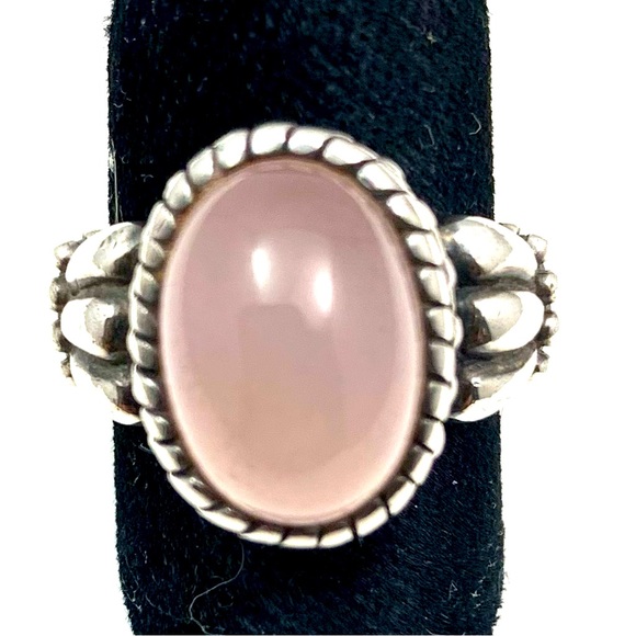 Jewelry | Vintage Sterling Silver Rose Quartz Ring | Poshmark